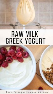 Raw Milk Greek Yogurt - Stay at Home Sarah